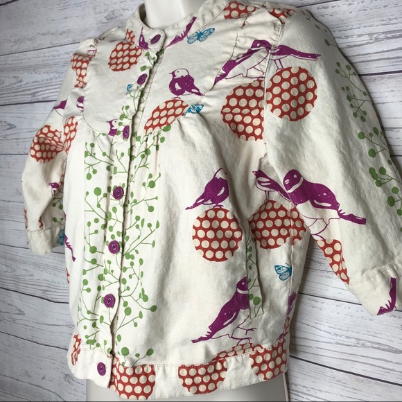 Trinity | Jackets & Coats | Trinity Linen Bird Print 34 Sleeve Blazer ...